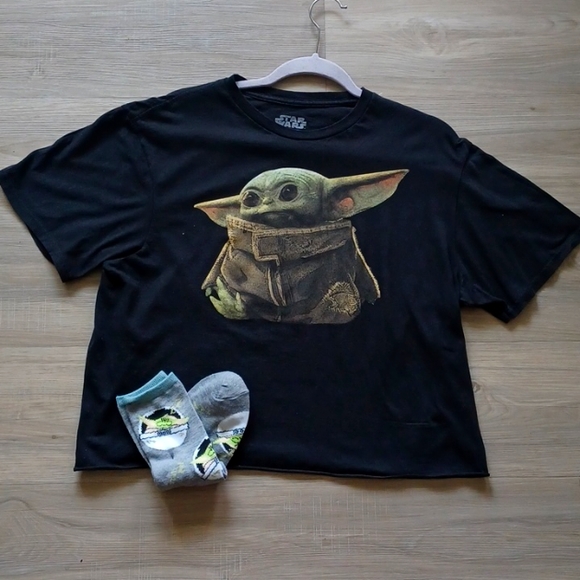 Star Wars | Tops | Baby Yoda Star Wars Tee With Socks Bundle M | Poshmark